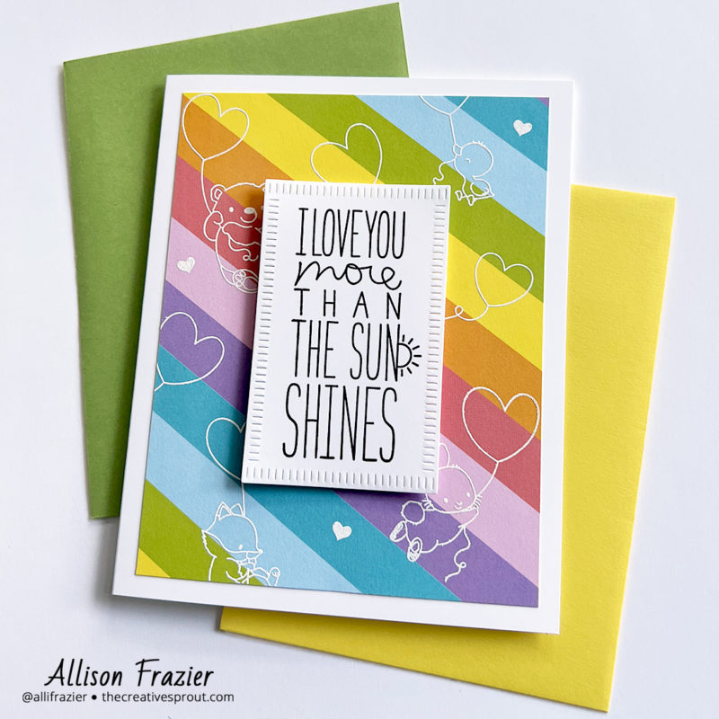 Bold Rainbow Striped Cards