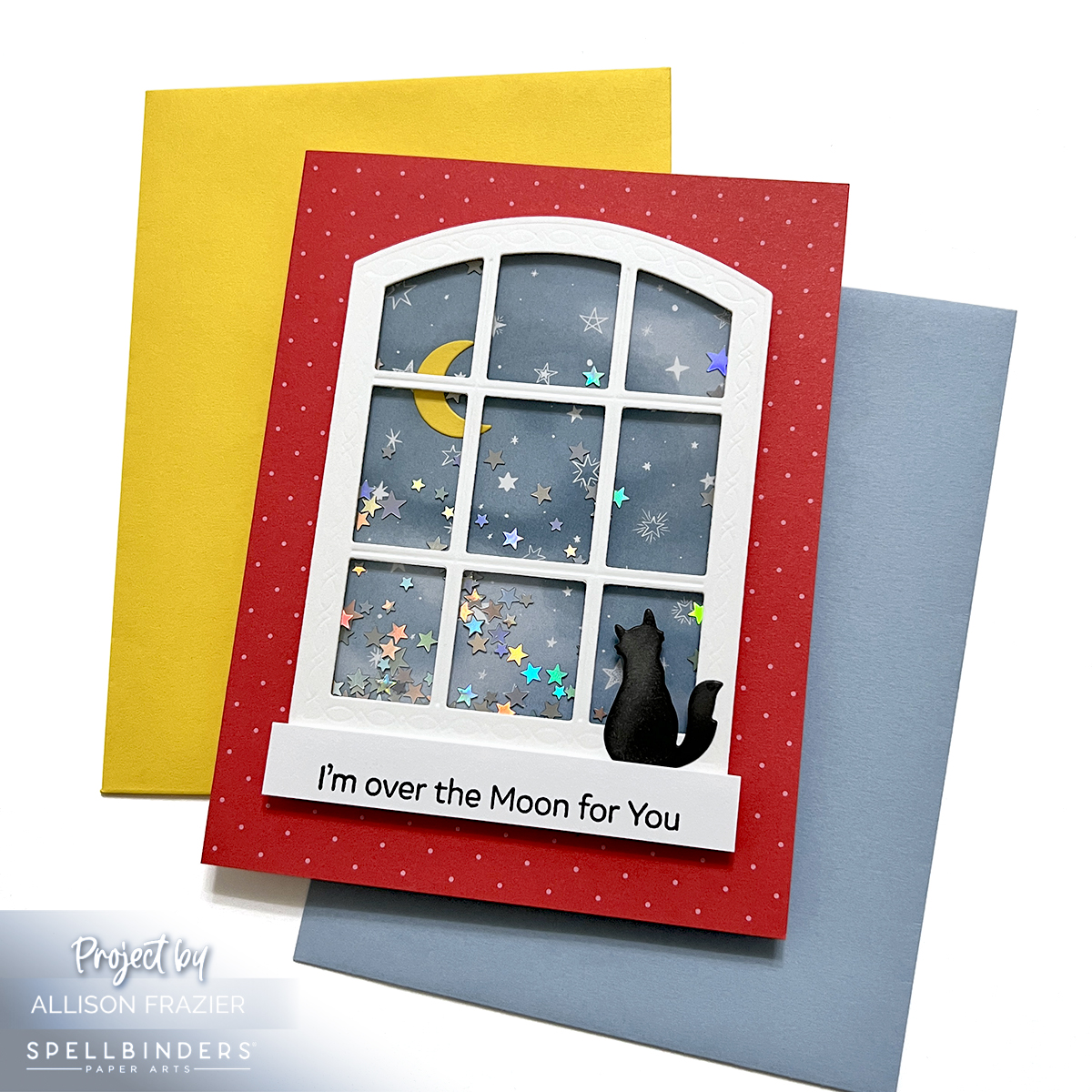 Window Scenes And Shaker Cards With Patterned Paper